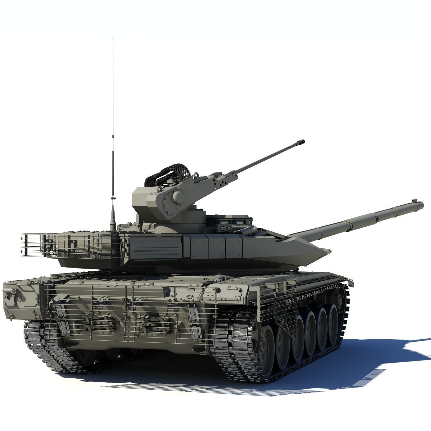 T-90M military tank 3D model animated | CGTrader