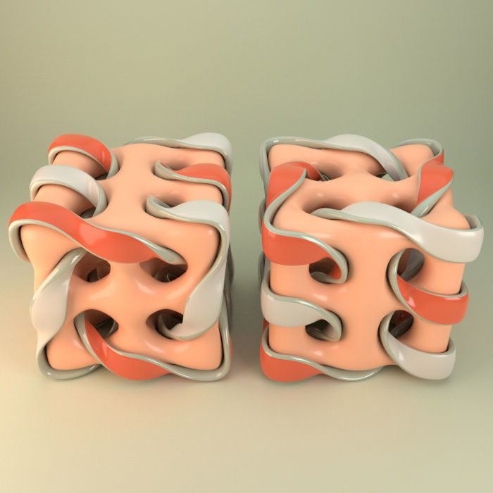 cube with ribbon 3D model | CGTrader