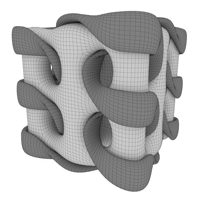 cube with ribbon 3D model | CGTrader