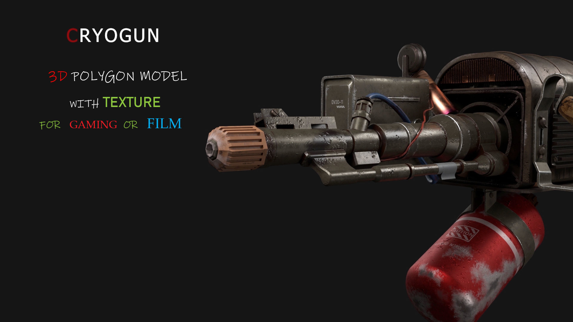 Cryogun 3D Polygon Model with Texture 3D model | CGTrader