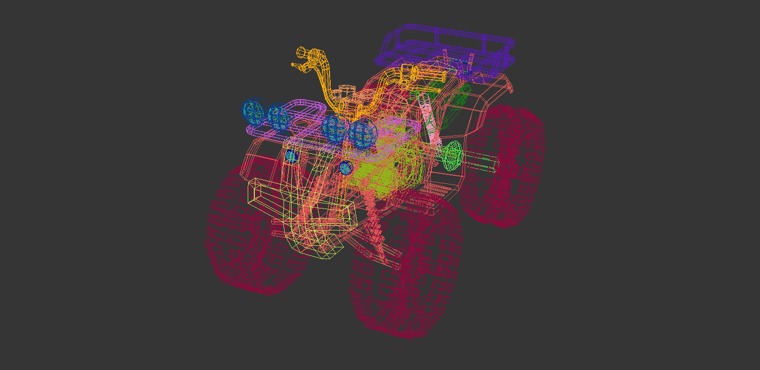 3D model Low Poly ATV 01 VR / AR / low-poly | CGTrader