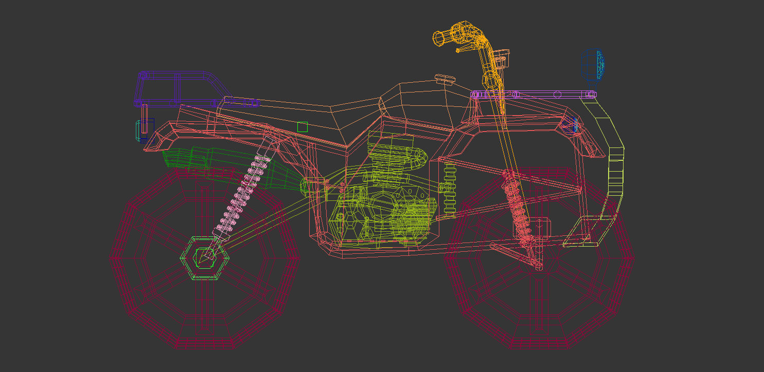 3D model Low Poly ATV 01 VR / AR / low-poly | CGTrader