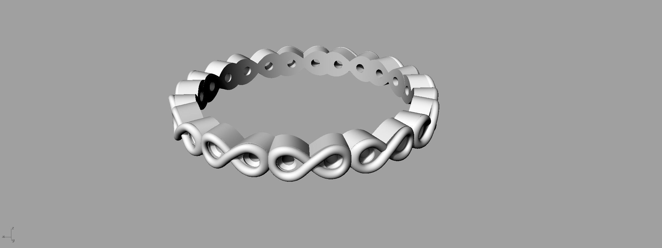 infinite ring 3D model 3D printable | CGTrader