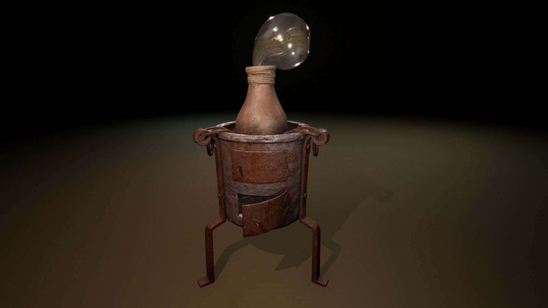 3D model Alchemical Stove Set VR / AR / low-poly | CGTrader