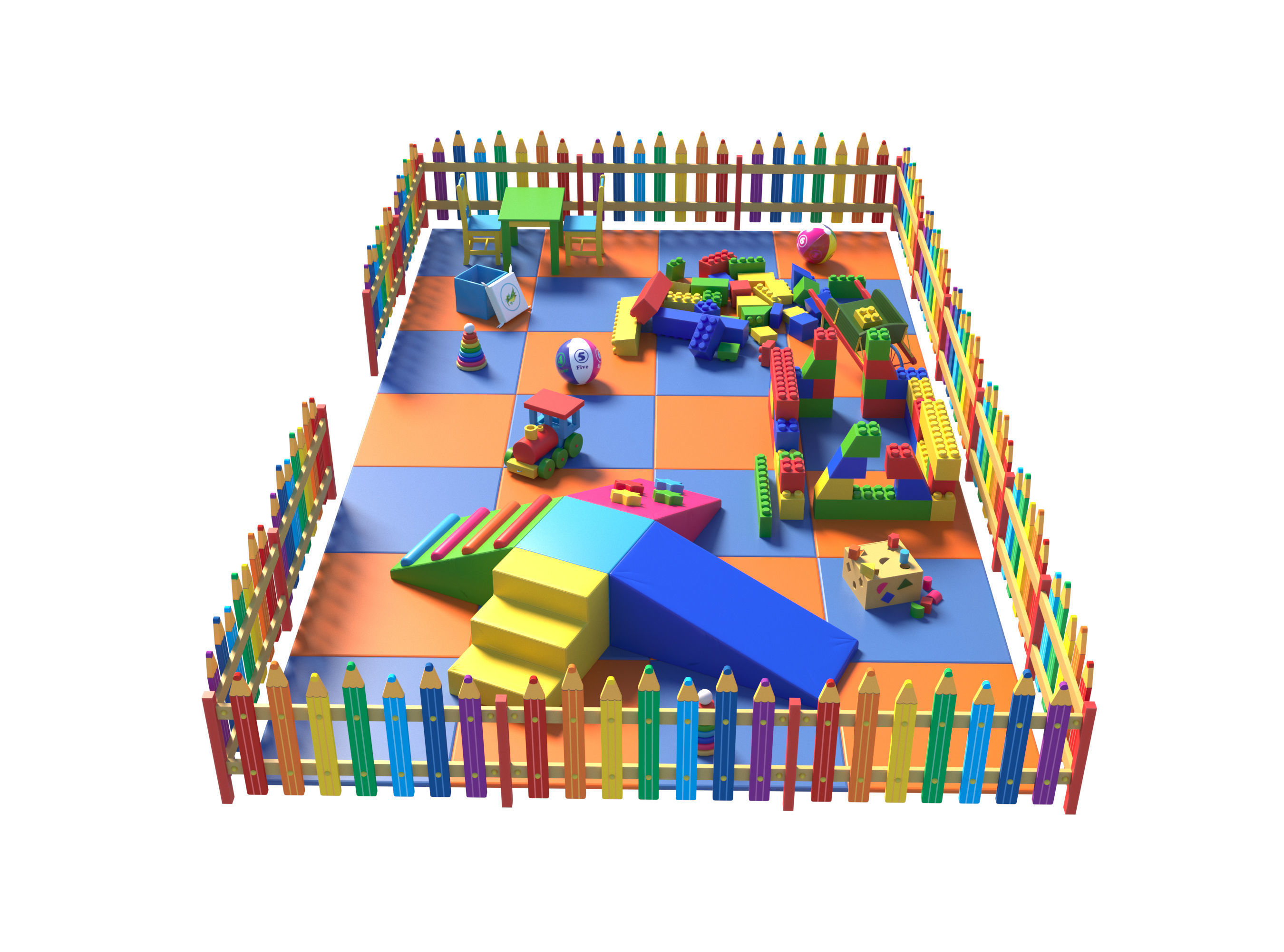 Childrens play area 2 3D model 3D model | CGTrader