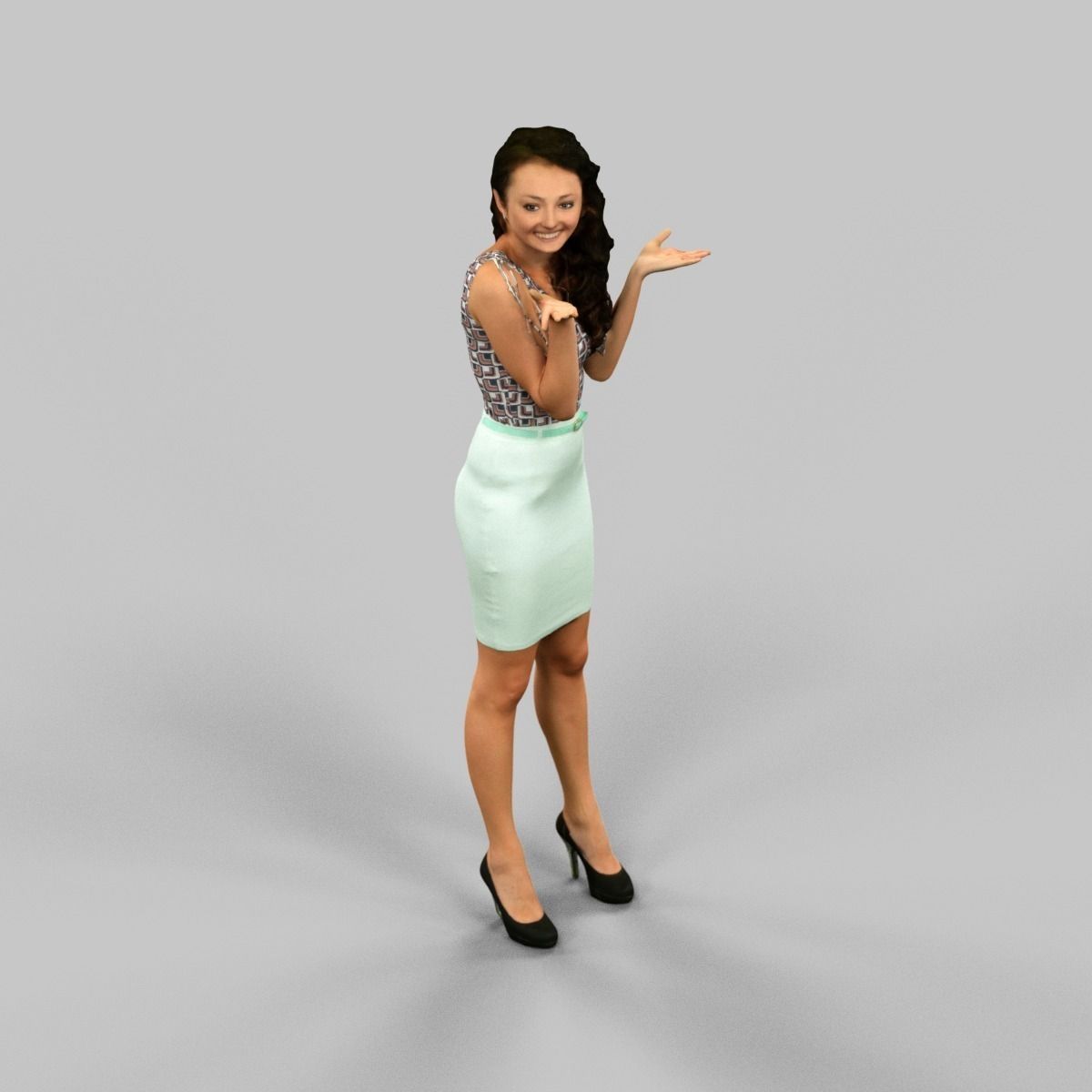 3D model Female choosing VR / AR / low-poly | CGTrader