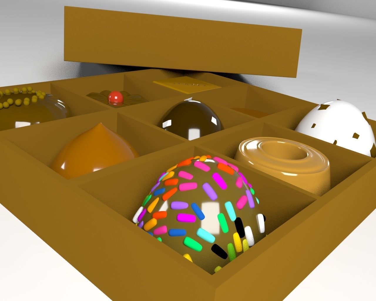 3D model Chocolate Box VR / AR / low-poly | CGTrader