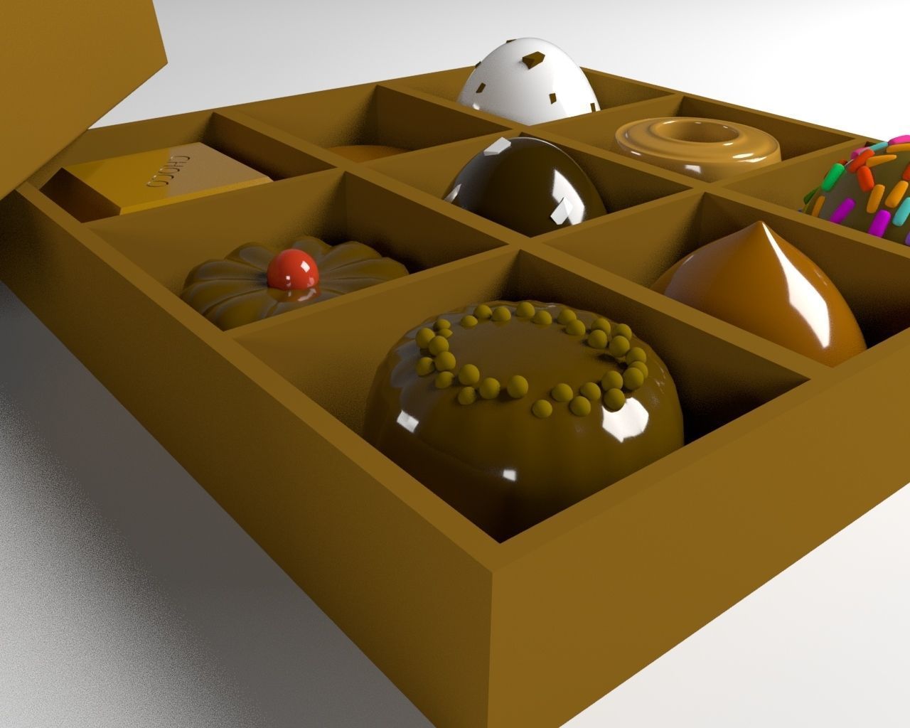 3D model Chocolate Box VR / AR / low-poly | CGTrader