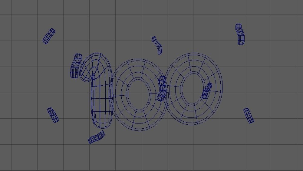 100 number 3D model animated | CGTrader