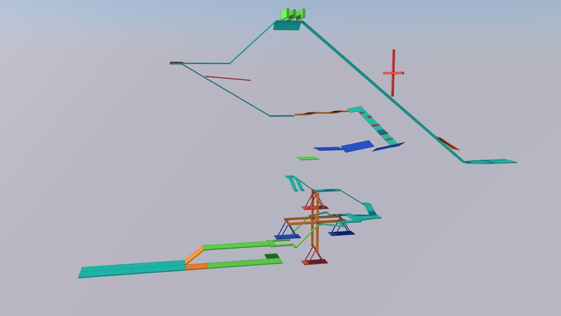 3D model Car Stunt Circuit - Game level low-poly 3d models VR / AR ...