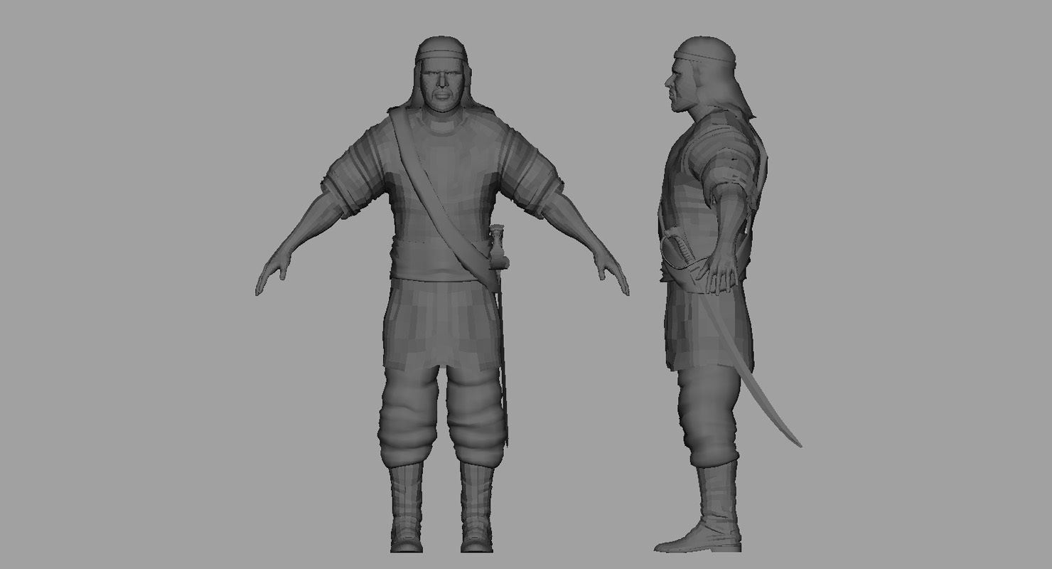 islamic arabian muslim soilder 3d model 3D model | CGTrader