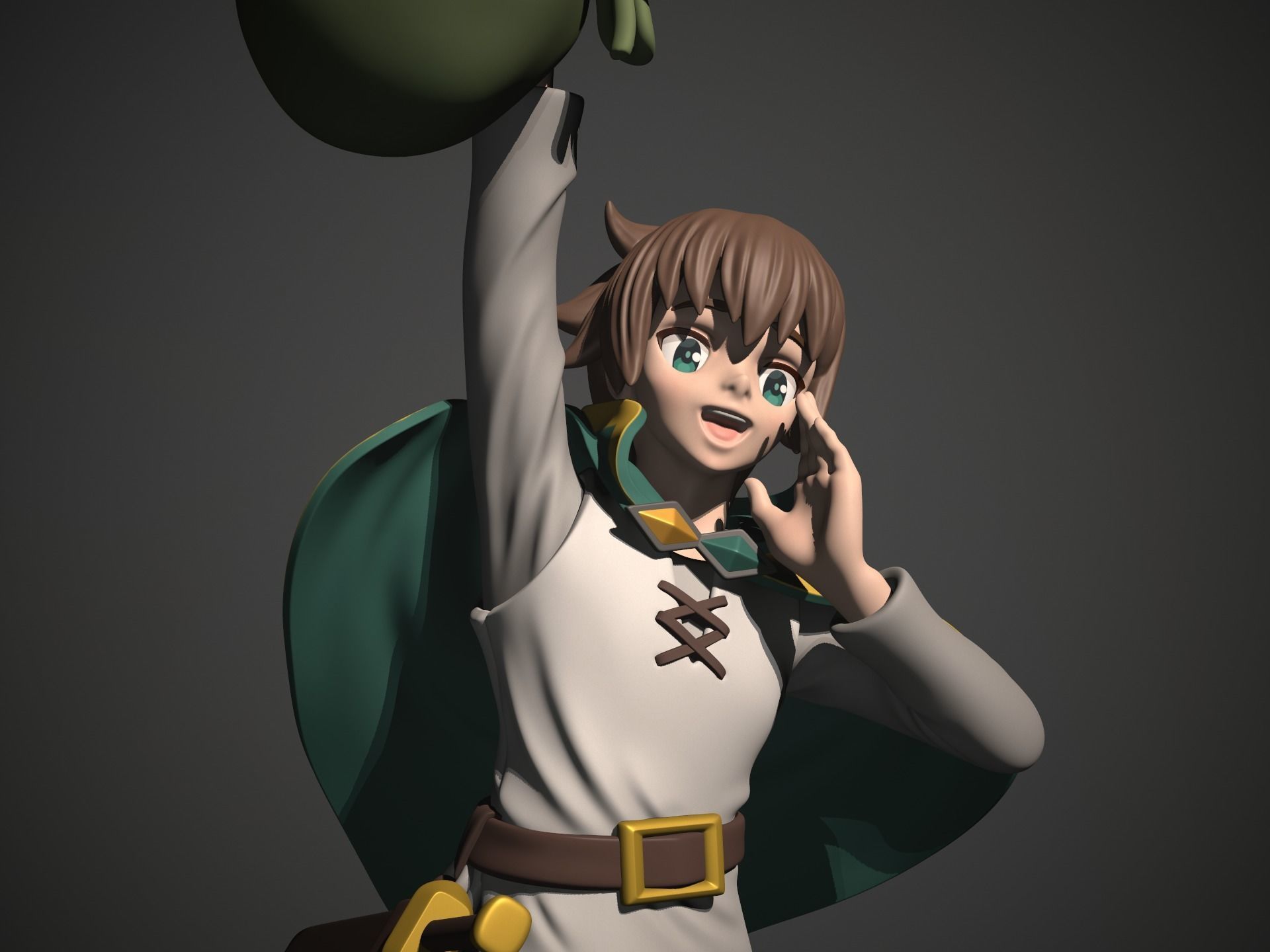 Satou Kazuma 3D model 3D printable | CGTrader