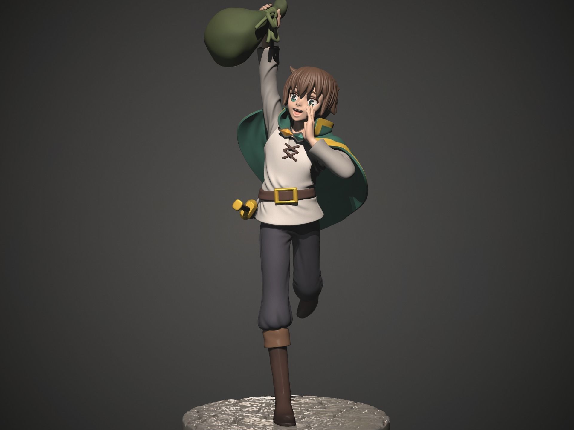 Satou Kazuma 3D model 3D printable | CGTrader