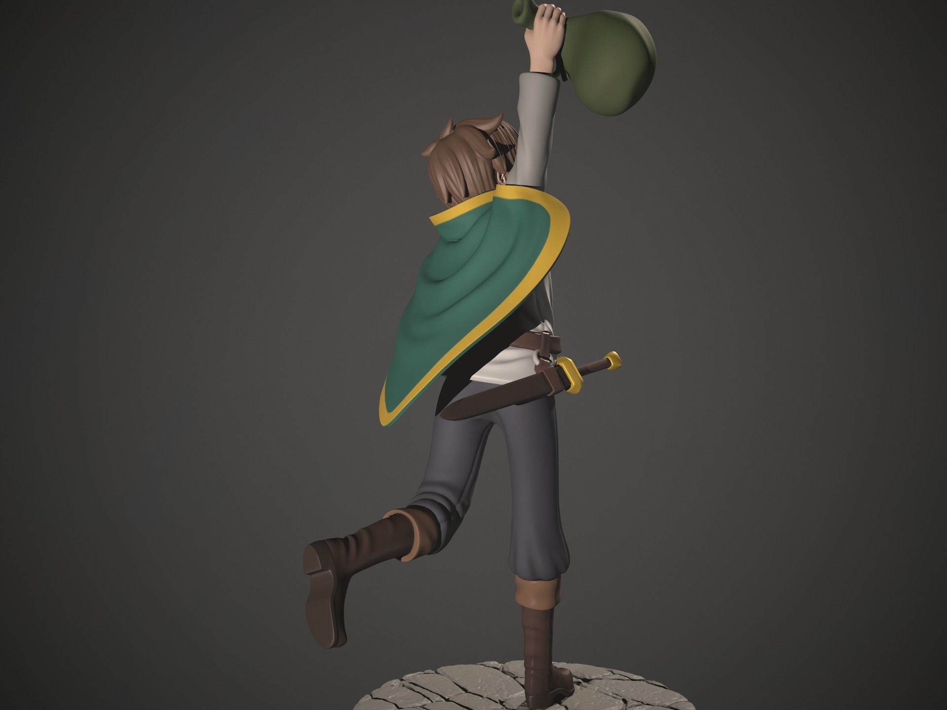 Satou Kazuma 3D model 3D printable | CGTrader
