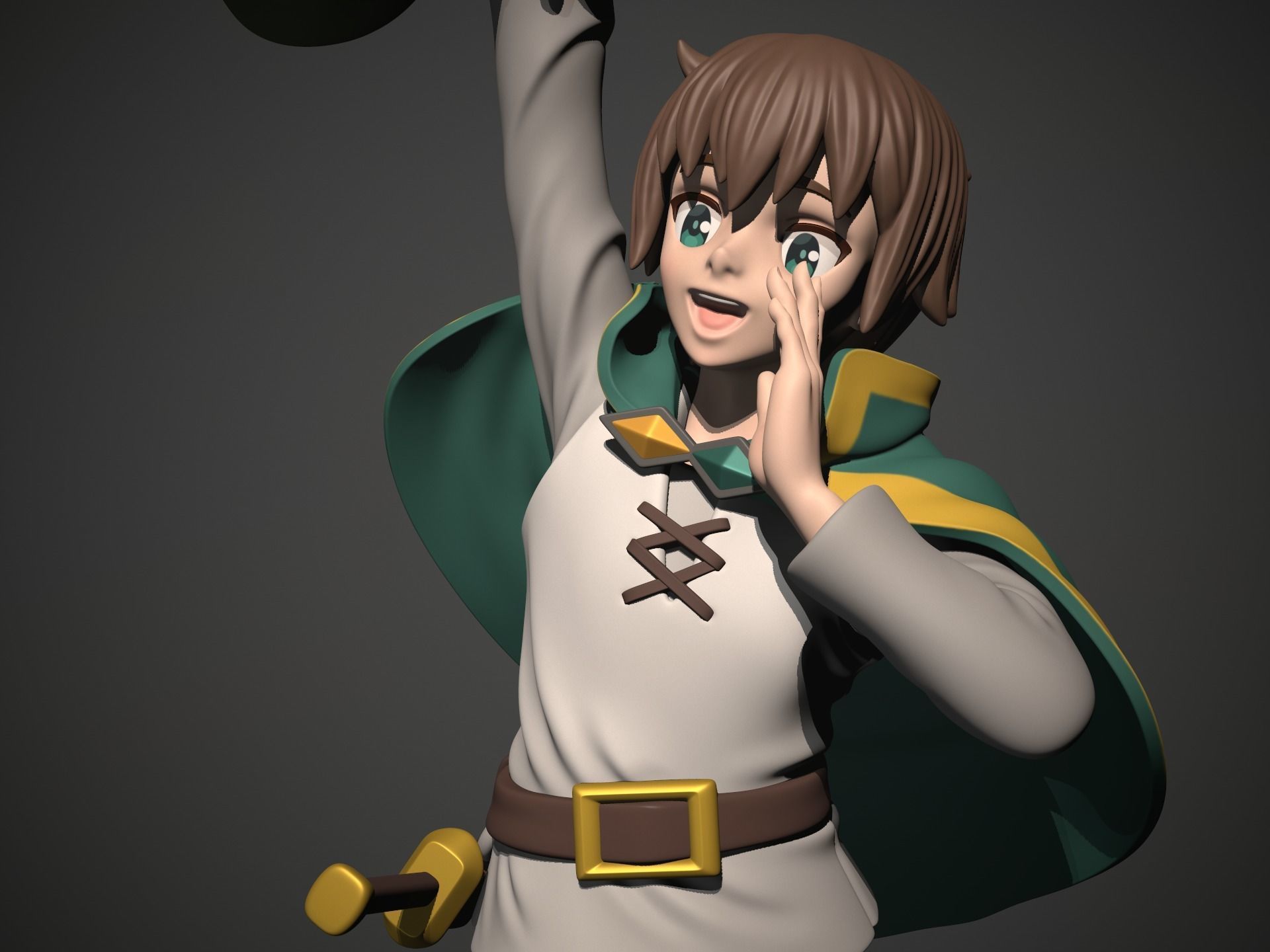 Satou Kazuma 3D model 3D printable | CGTrader