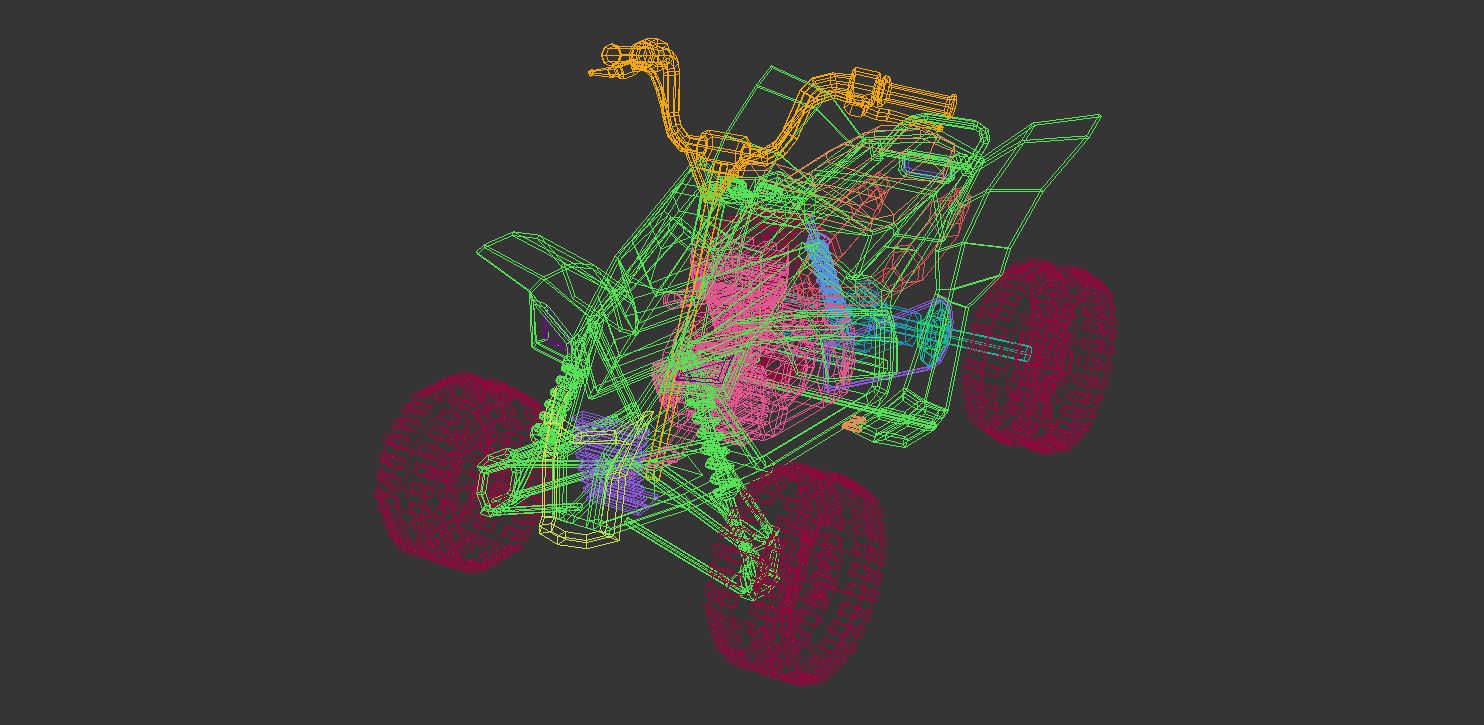 3D model Low Poly ATV 02 VR / AR / low-poly | CGTrader