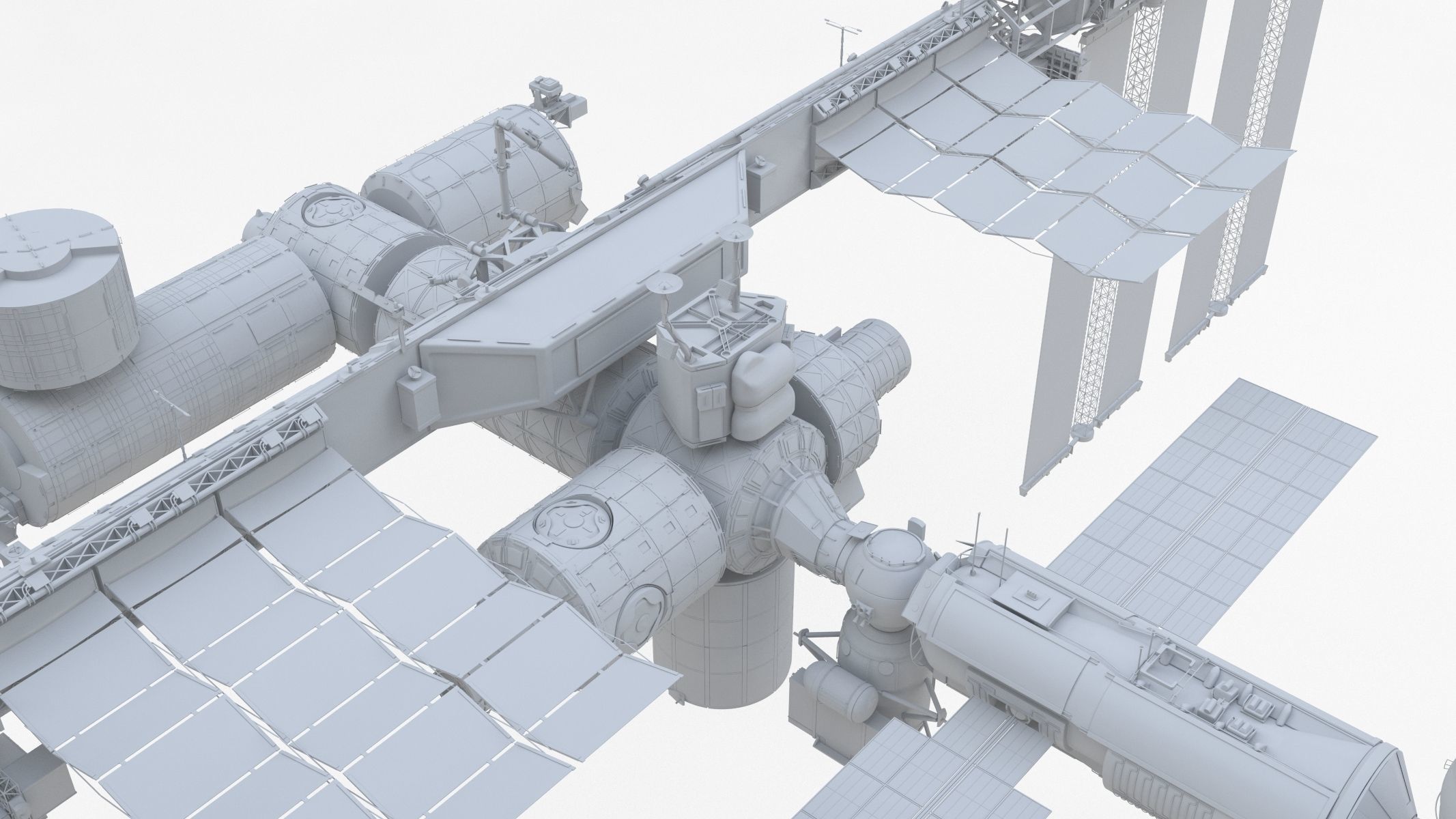 ISS International Space Station no Texture 3D model | CGTrader