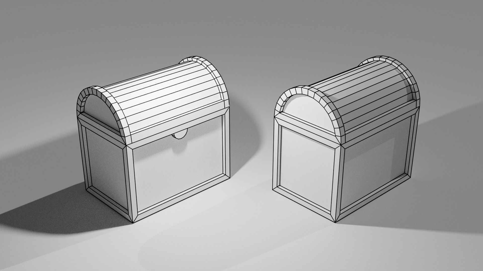 Simple golden chest free VR / AR / low-poly 3D model rigged | CGTrader