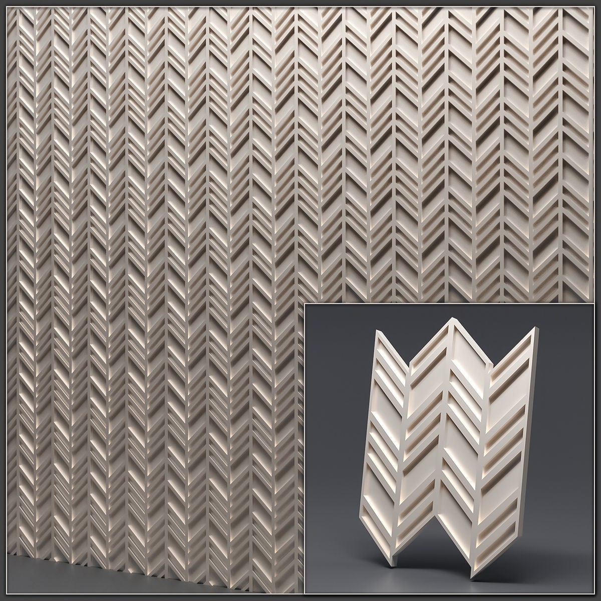 Gypsum 3D panel 8 3D model | CGTrader