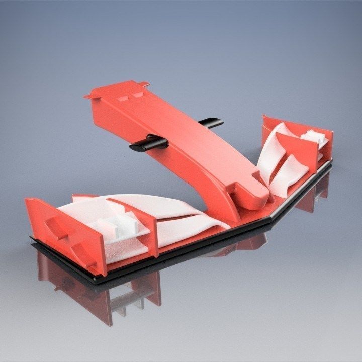 F1 2017 front wing free 3D model 3D printable | CGTrader