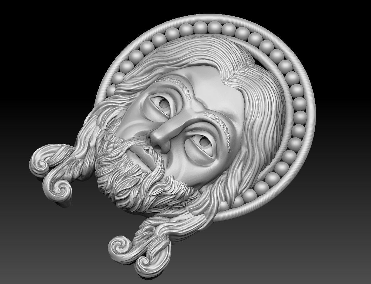 jesus christ head orthodox 3D model 3D printable | CGTrader