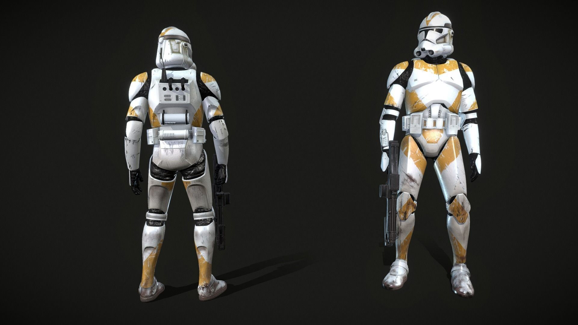 3D model Star wars Clone trooper Phase 2 pack VR / AR / low-poly | CGTrader