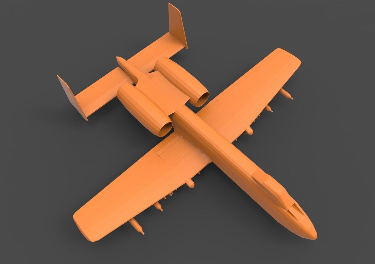 A-10 Thunderbolt 3D model 3D printable | CGTrader