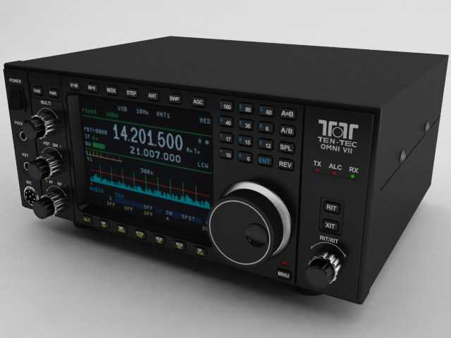 Ten-Tec Omni VII Transceiver 3D Model MAX OBJ 3DS STL WRL WRZ ...