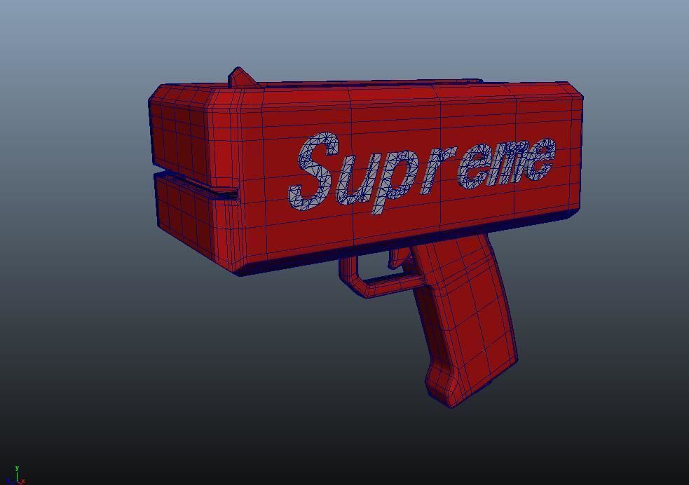 Supreme money gun 3D model | CGTrader