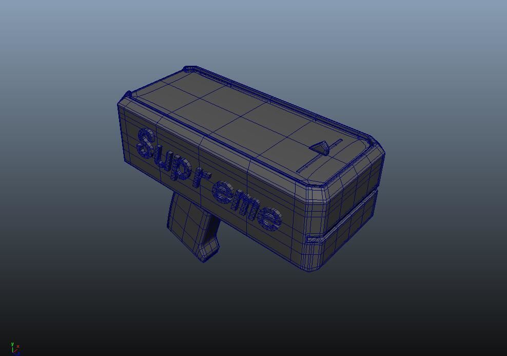 Supreme money gun 3D model | CGTrader