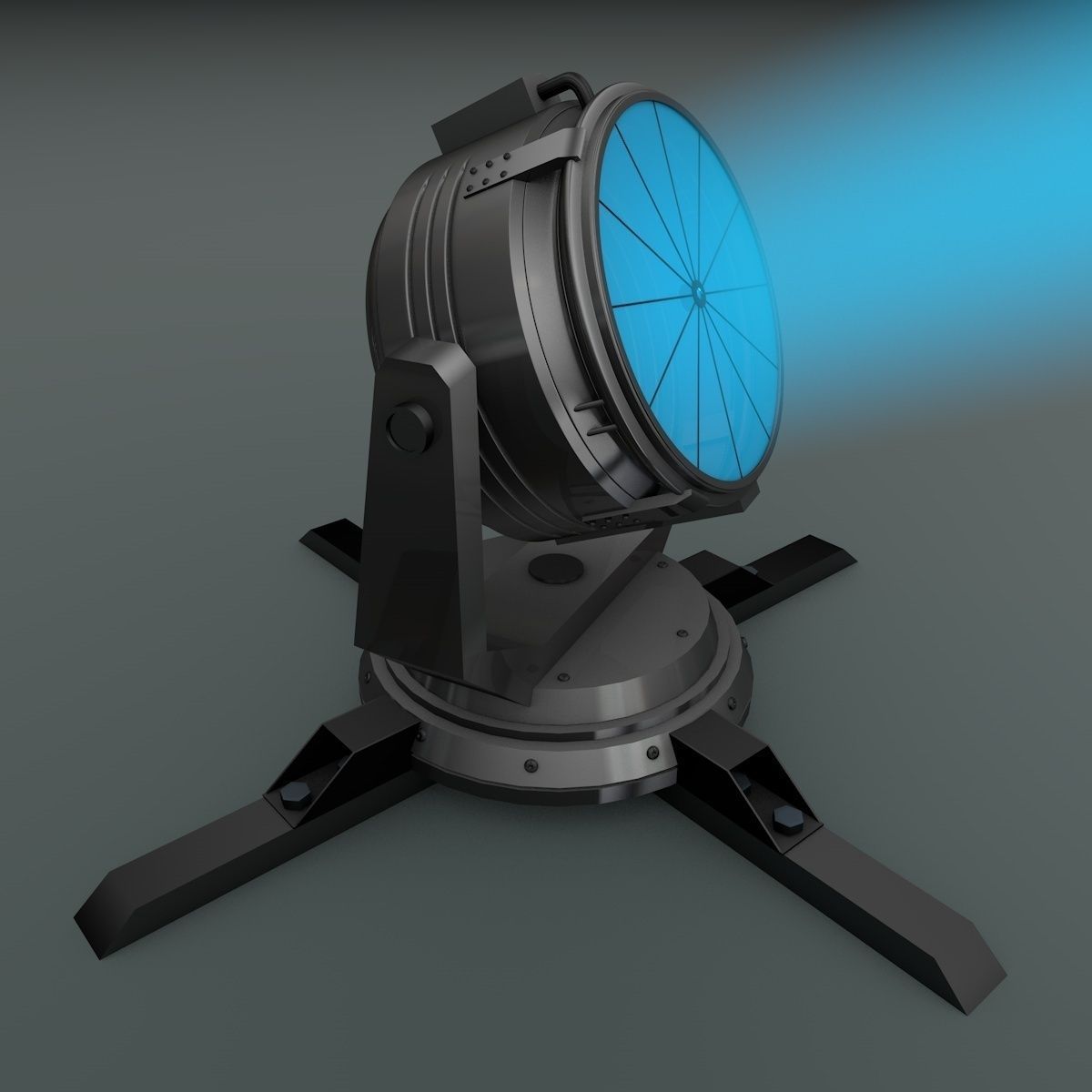 Searchlight stage light 3D model rigged | CGTrader