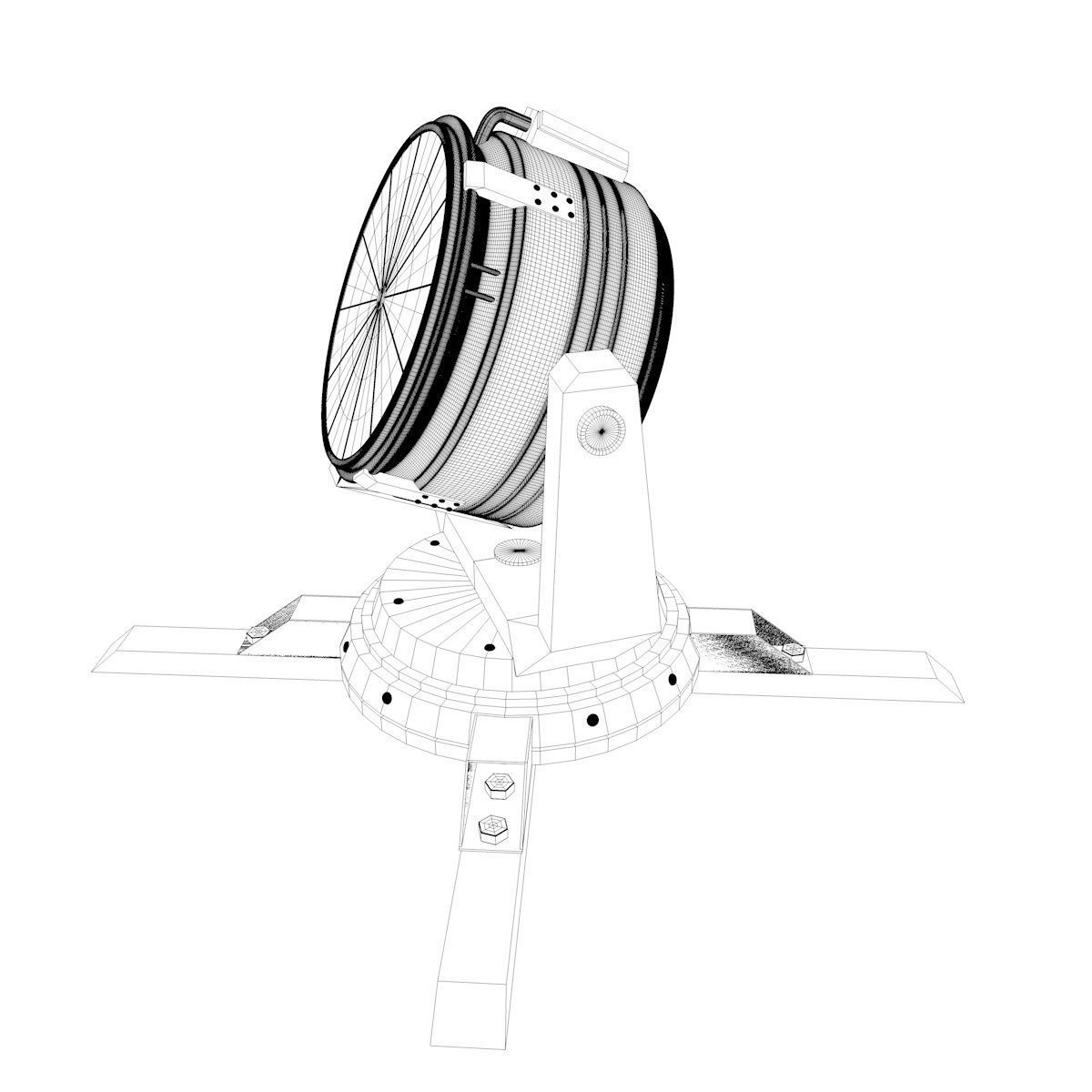 Searchlight stage light 3D model rigged | CGTrader