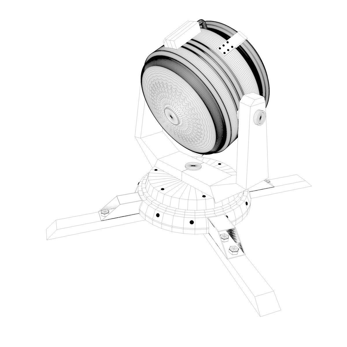 Searchlight stage light 3D model rigged | CGTrader