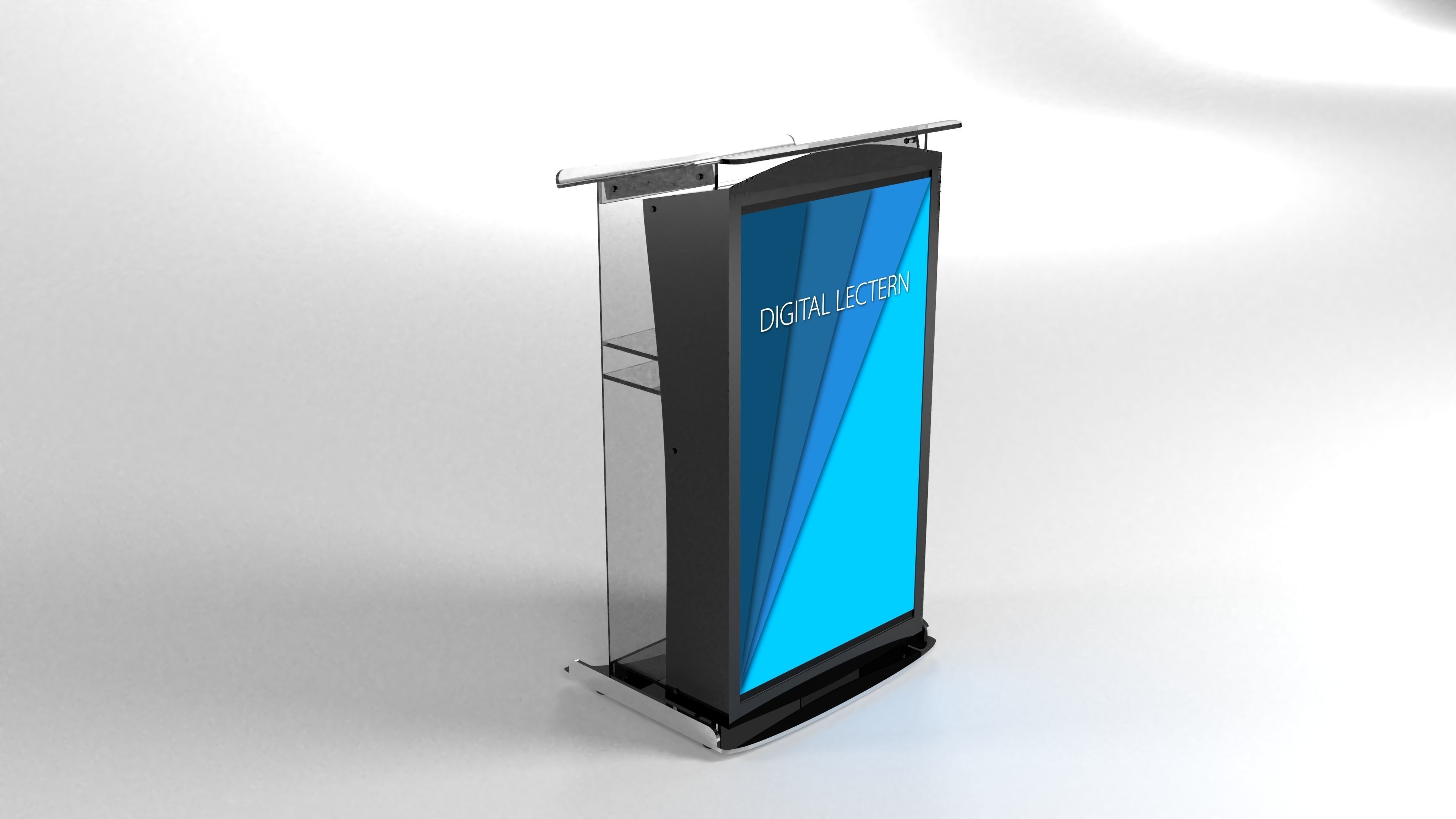 Digital plexiglas lectern podium 3D model | CGTrader