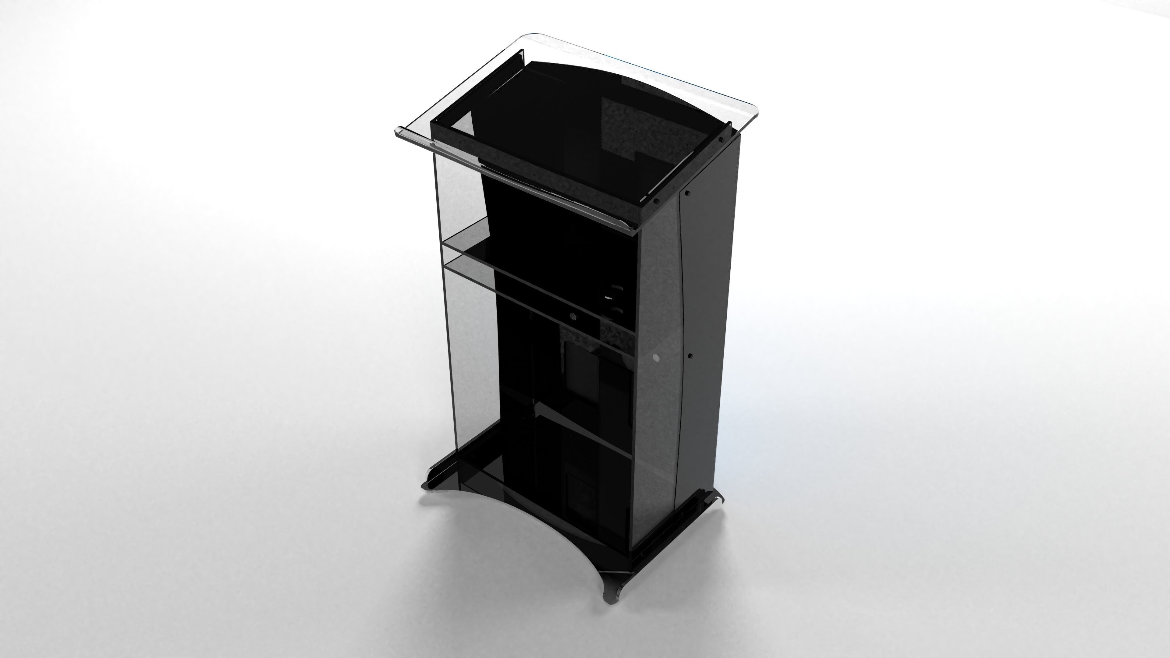 Digital plexiglas lectern podium 3D model | CGTrader