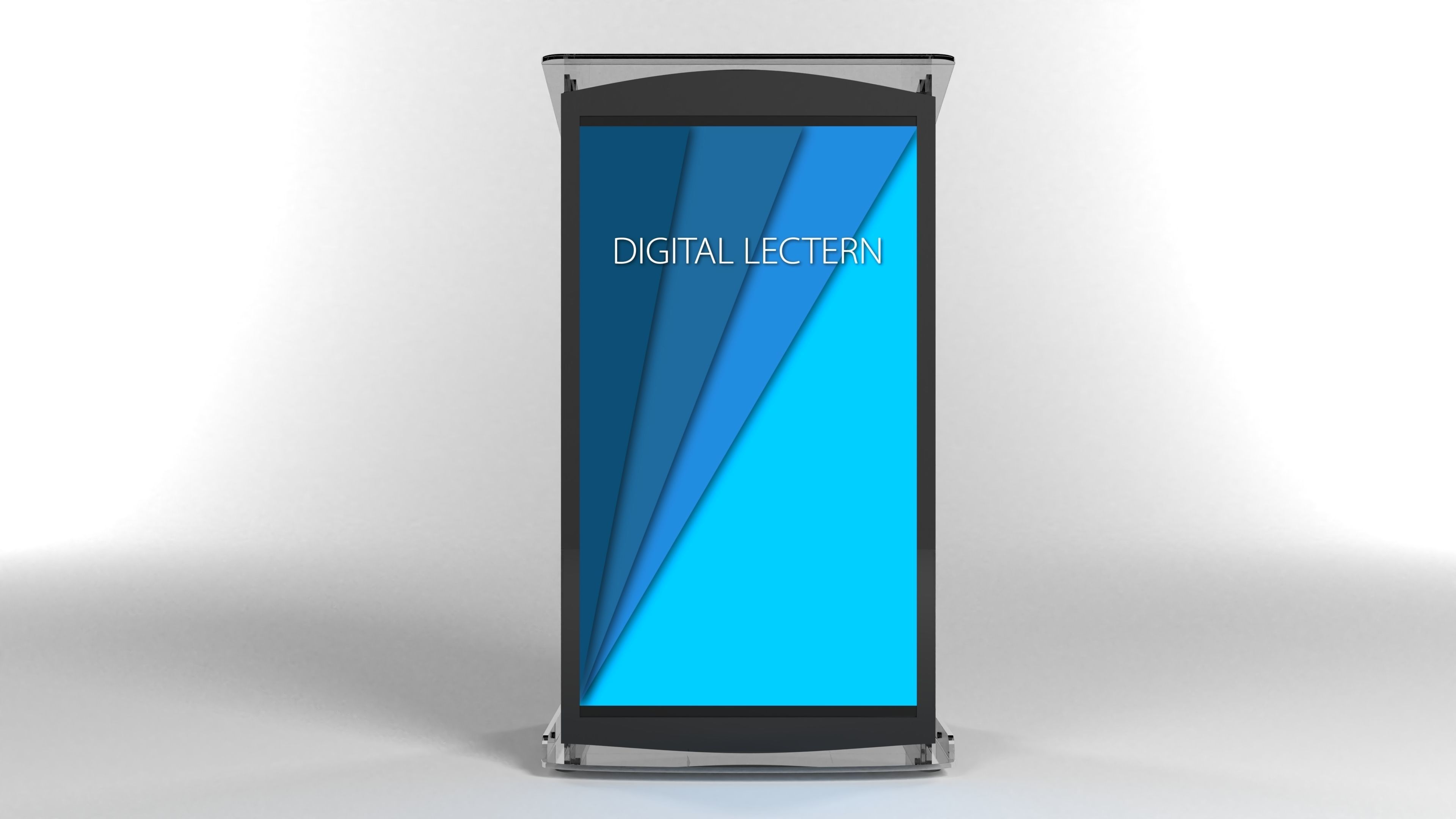 Digital plexiglas lectern podium 3D model | CGTrader