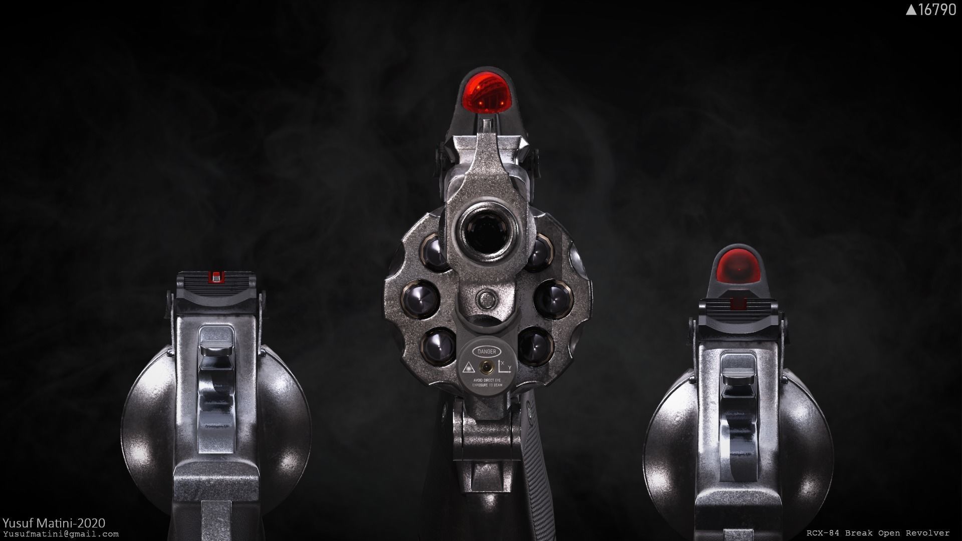 3D model RCX-84 Break open Revolver VR / AR / low-poly | CGTrader