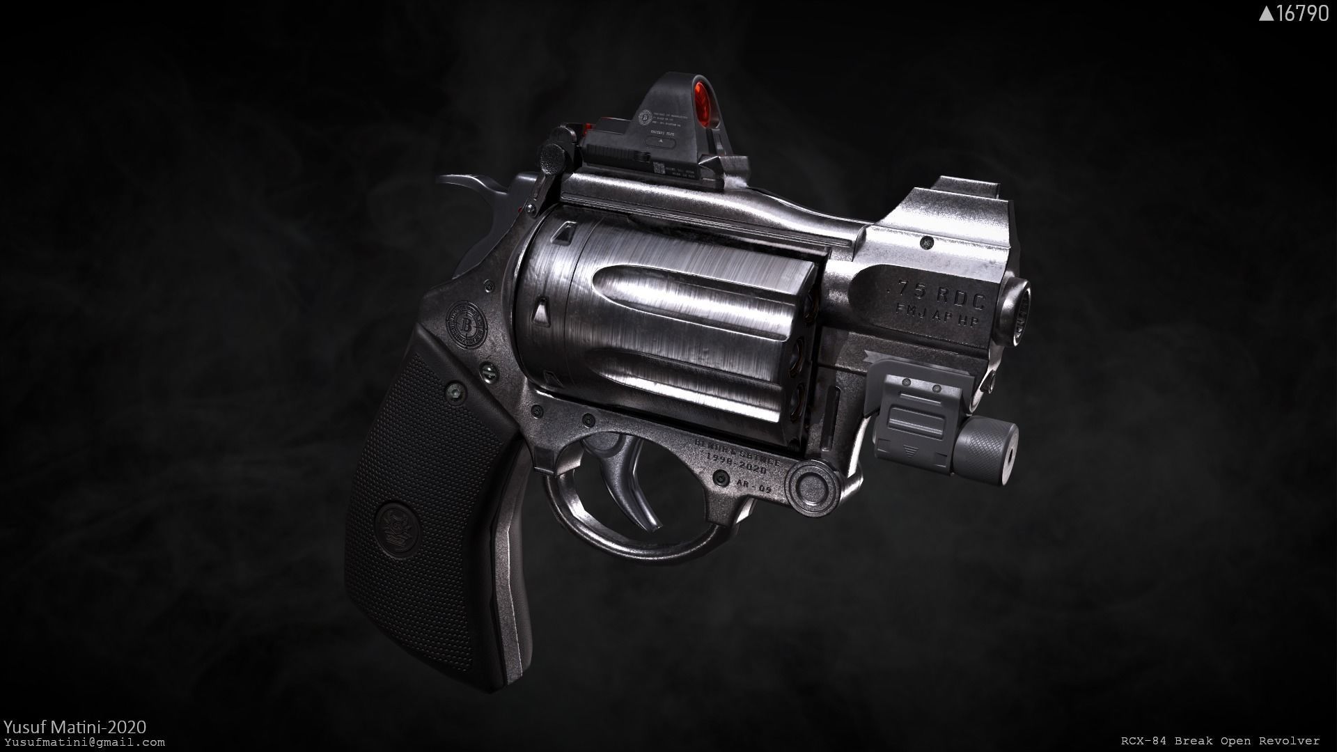3D model RCX-84 Break open Revolver VR / AR / low-poly | CGTrader