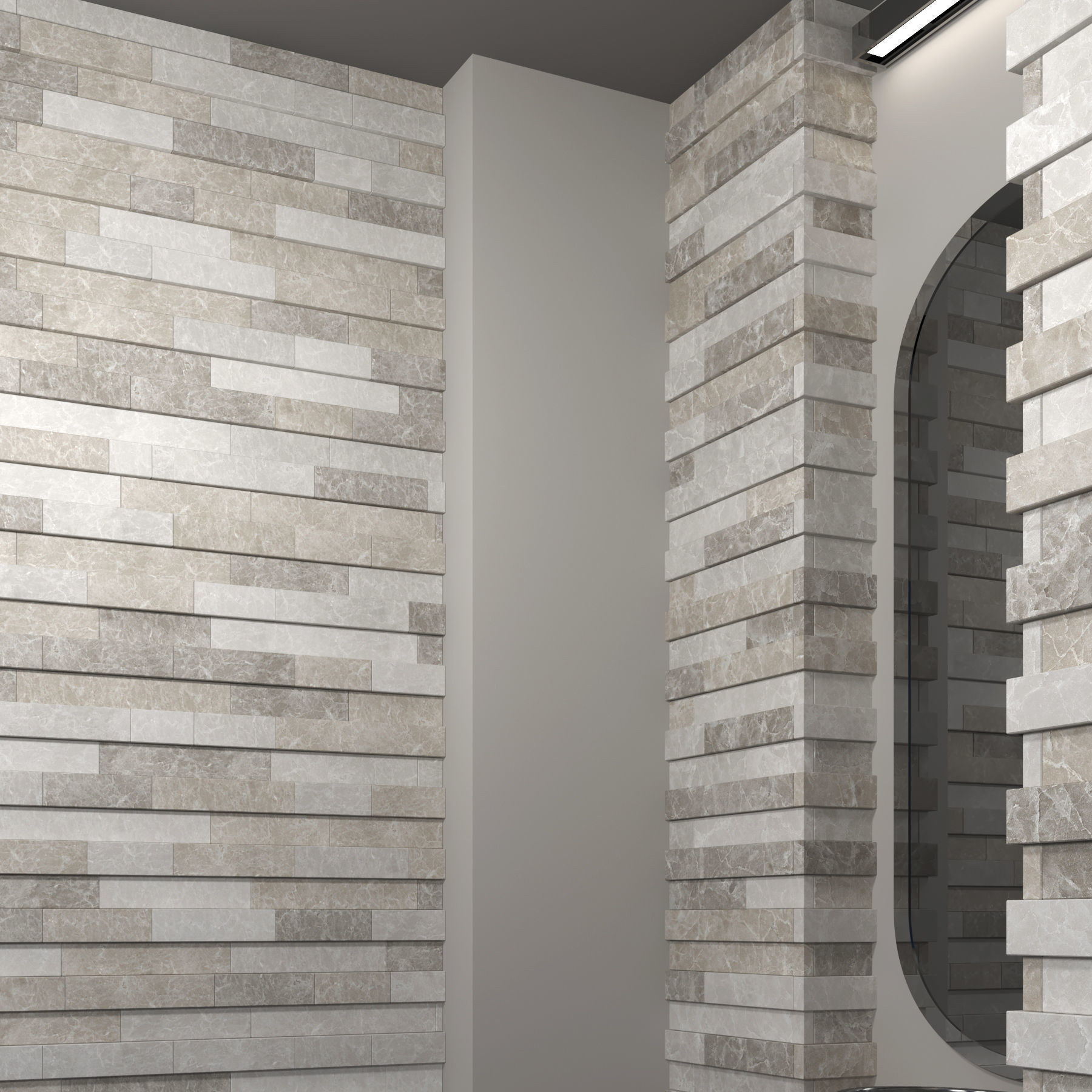 Modern Stone Cladding 3D model | CGTrader