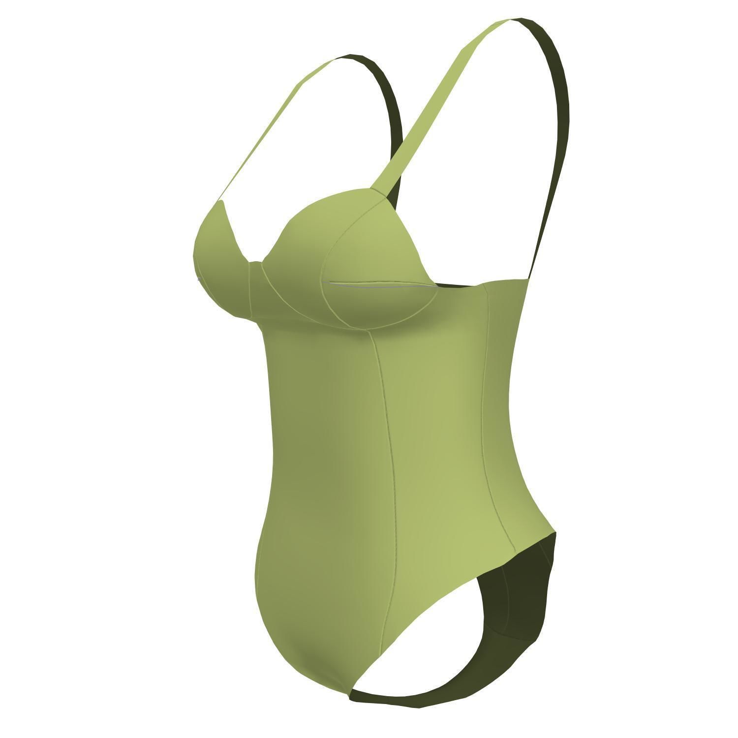 One piece swimsuit Marvelous designer 3d model 3D model | CGTrader