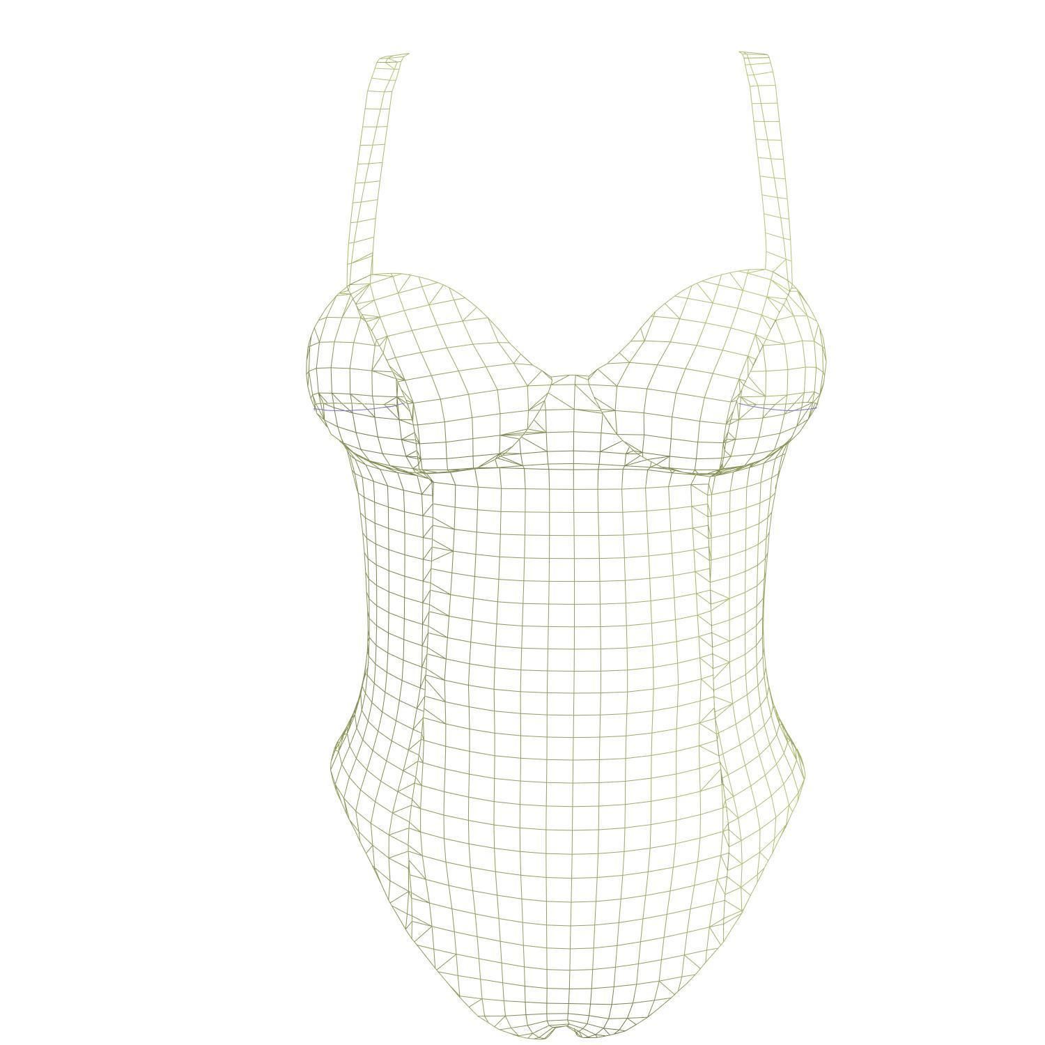 One piece swimsuit Marvelous designer 3d model 3D model | CGTrader