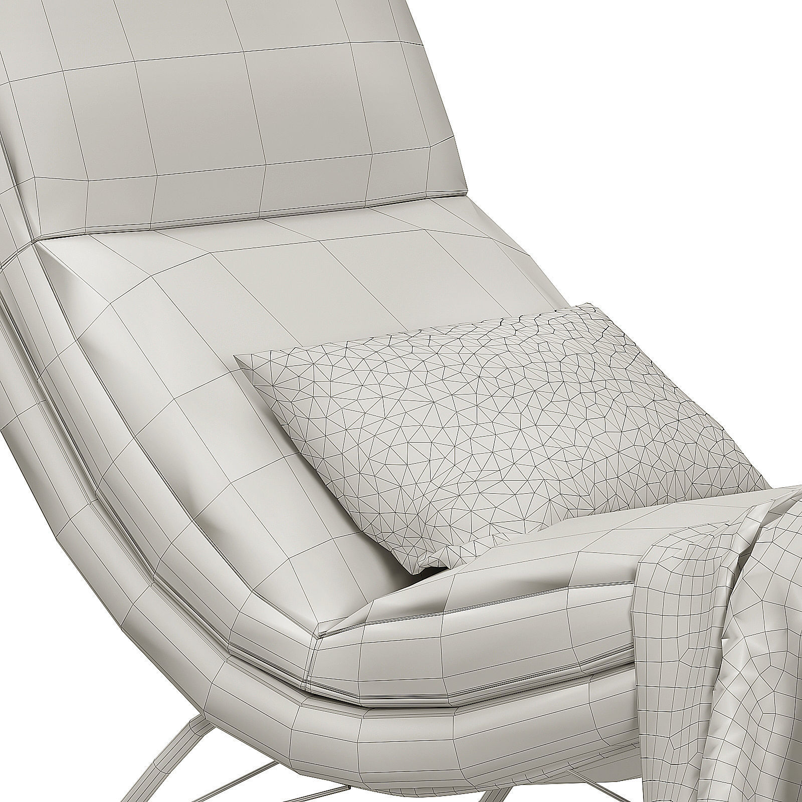 3D model Roche Bobois Calibri lounge chair VR / AR / low-poly | CGTrader