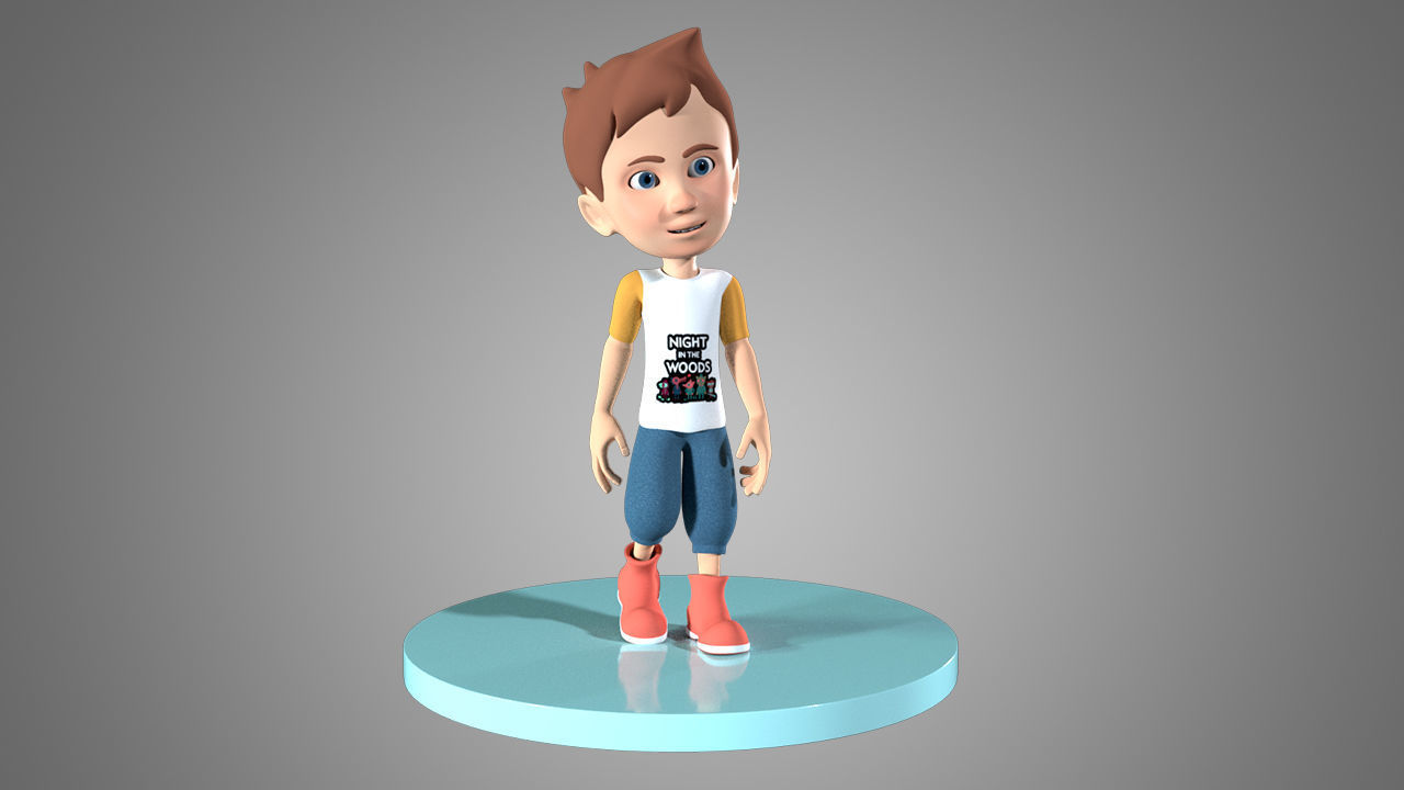 3D model cartoon boy toon boy ansh cartoon charecter man VR / AR / low ...