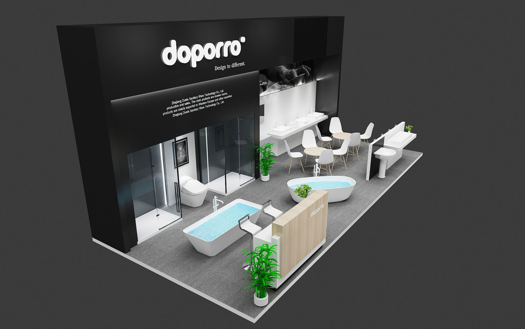 3D model Bathroom booth model design VR / AR / low-poly | CGTrader