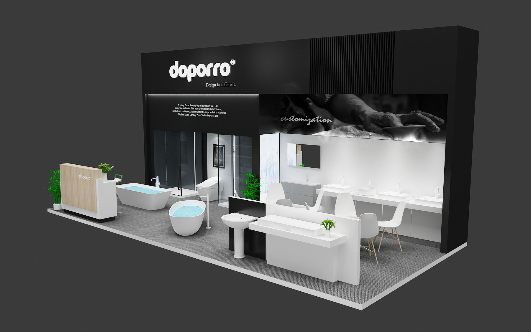 3D model Bathroom booth model design VR / AR / low-poly | CGTrader