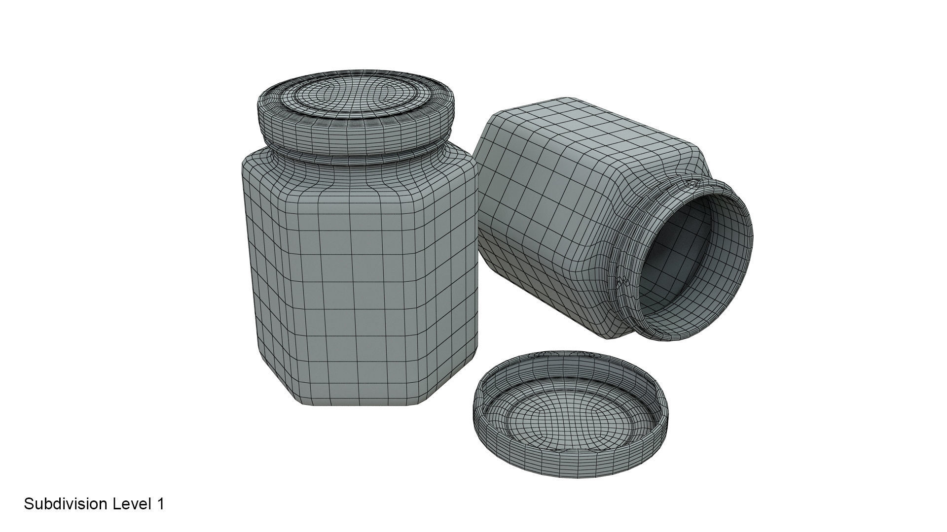 Honey in a glass hexagon jar 3D model | CGTrader