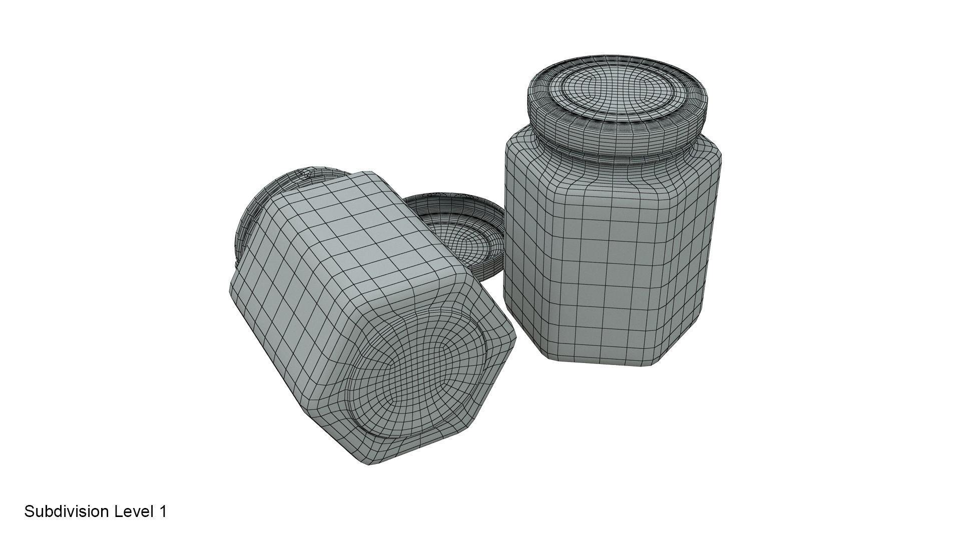 Honey in a glass hexagon jar 3D model | CGTrader
