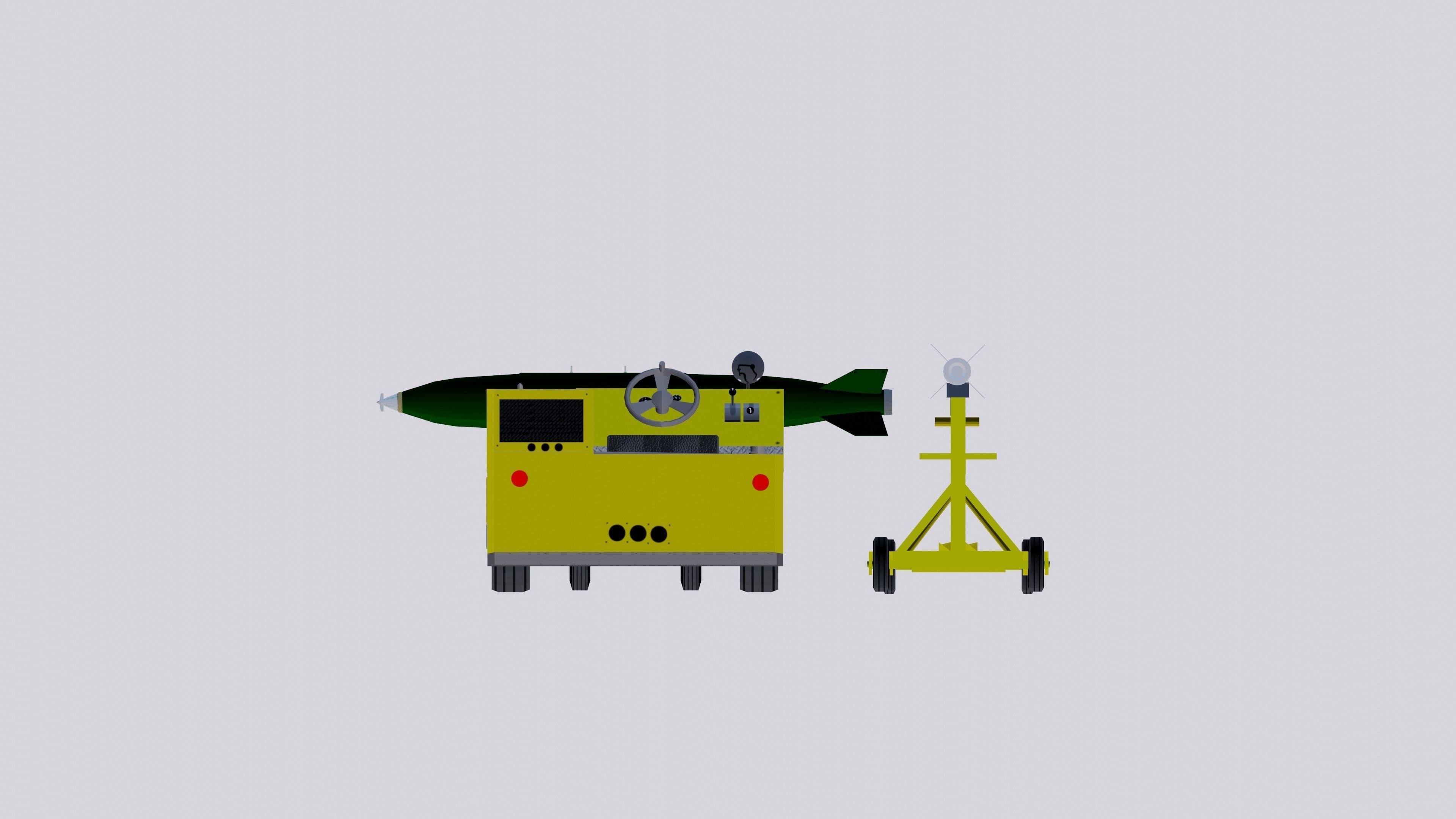 MJ-1 bomb loader Missile 3D model | CGTrader