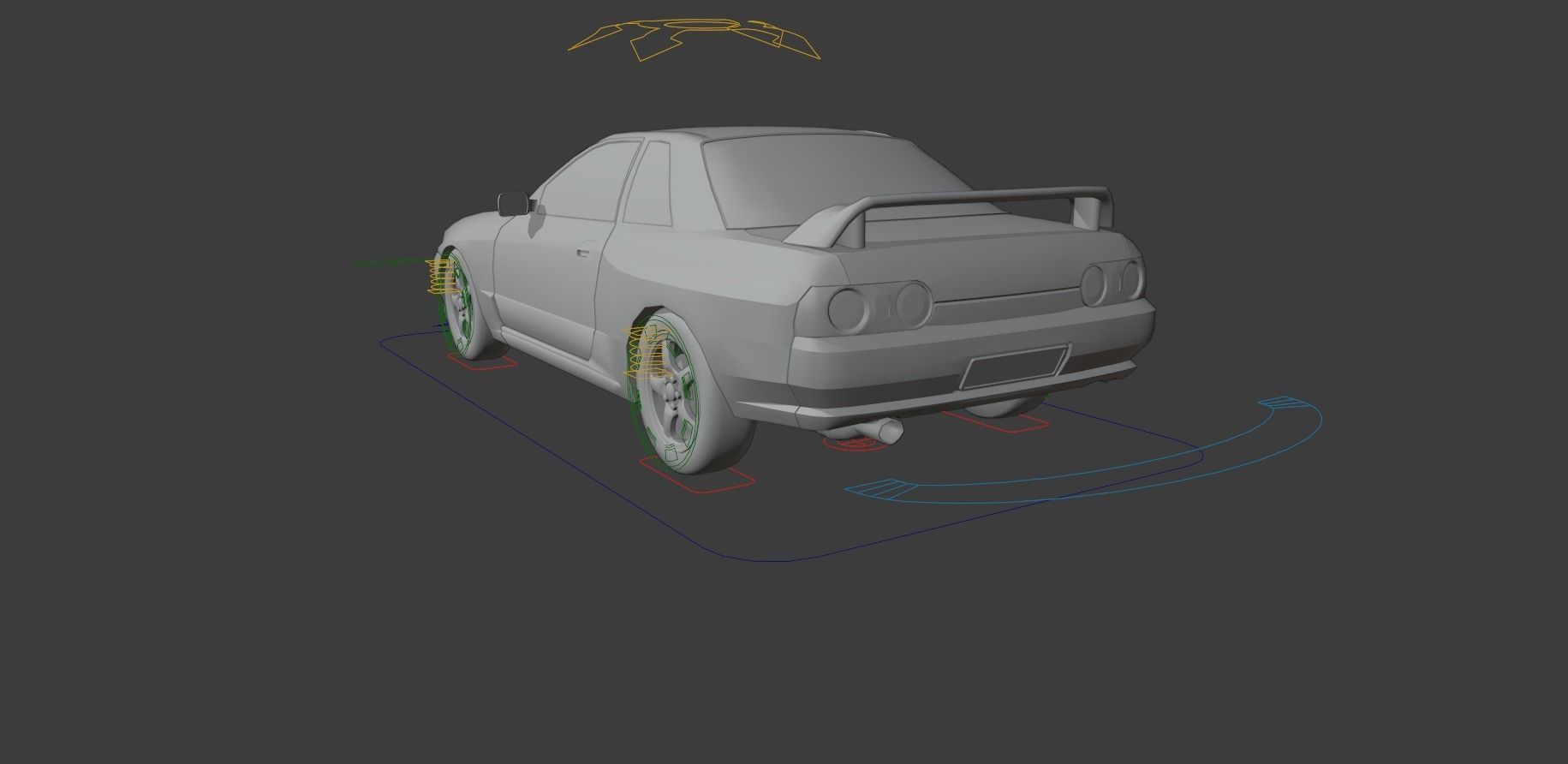 3D model Nissan Skyline GTR R32 Interior Game Ready VR / AR / low-poly ...