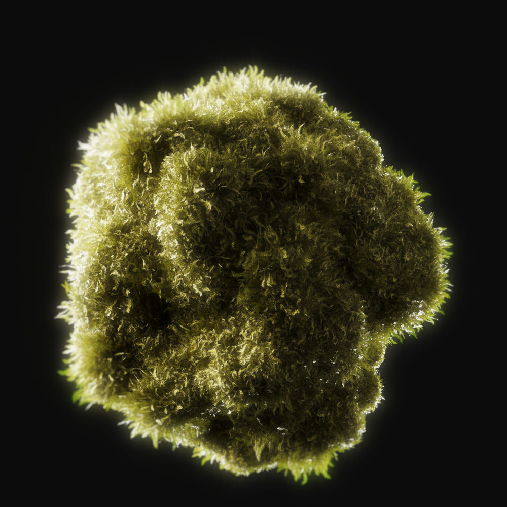 3D model Moss Sphere Low Poly 3 VR / AR / low-poly | CGTrader